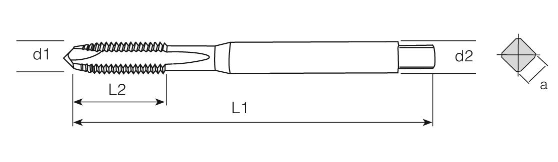 HSS-E DIN - 376 METAL DIŞI Eğik Ağız Bilemeli Alüminyum